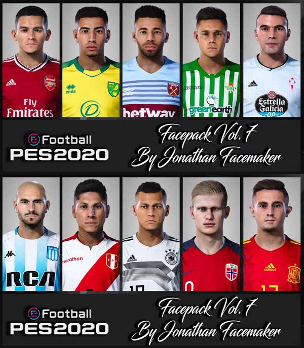PES 2020 Facepack v7 by Jonathan, патчи и моды