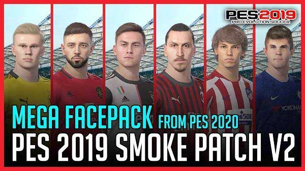 PES 2019 SmokePatch Mega Face Pack Fix, патчи и моды