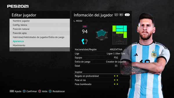 PES 2021 Lionel Messi Update #11.12.22 by Valentinlgs10, патчи и моды