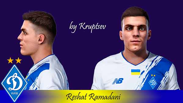 PES 2021 Reshat Ramadani Face by Kruptsev, патчи и моды