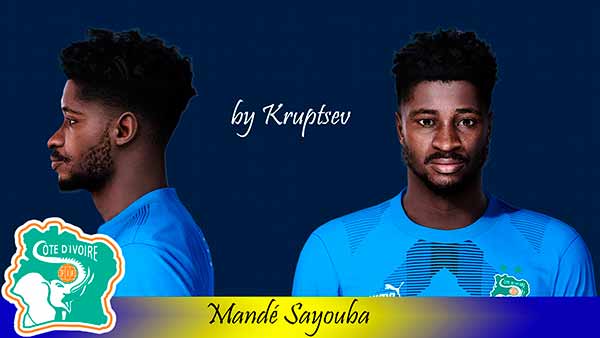 PES 2021 Mandé Sayouba Face by Kruptsev, патчи и моды