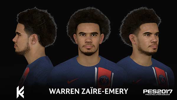 PES 207 Warren Zaïre-Emery Face by Kodigo, патчи и моды